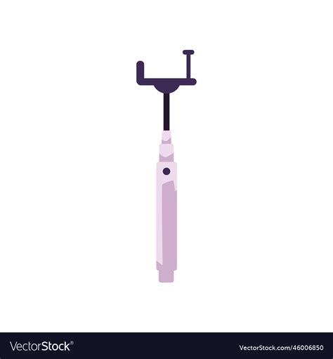 Monopod For Smartphone Flat Style Royalty Free Vector Image