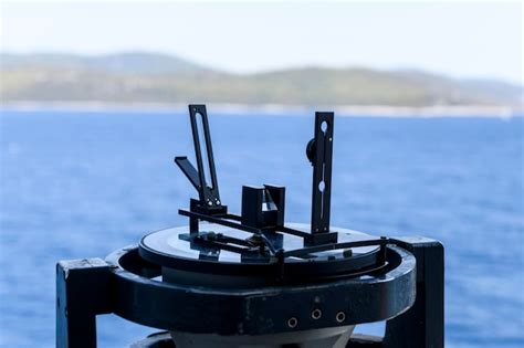 Premium Photo Azimuth Ring On Gyro Compass Direction Finder On The