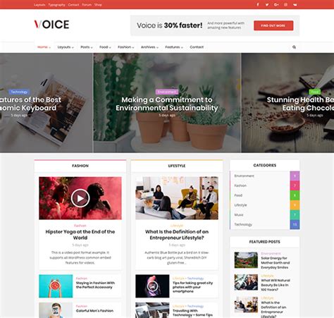 Voice Material Design Wordpress Theme For News And Magazine Site Meks