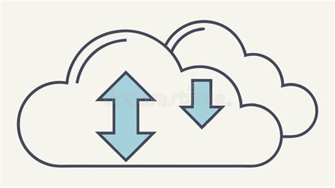 Cloud With Up And Down Arrows Data Transfer Icon Vector Design