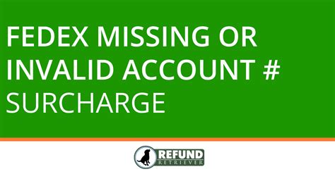 Fedex Missing Or Invalid Account Number