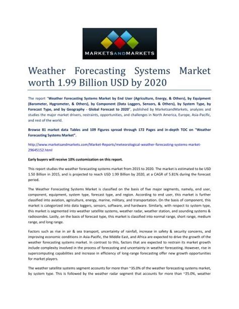 Weather Forecasting Systems Market