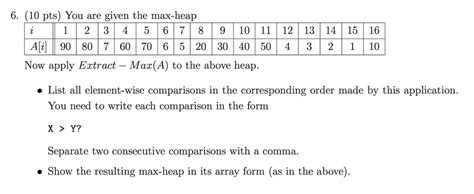 Solved You Are Given The Max Heap Now Apply Extract Max A Chegg Com