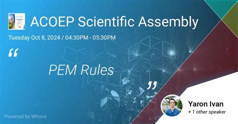 Acoep Scientific Assembly Yaron Ivan Md