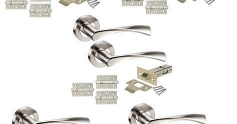5 Sets Of Astrid Style Modern Chrome Door Handles On Rose With Duo