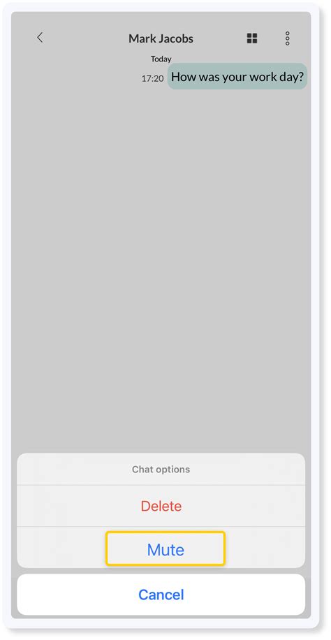 How To Mute A Message Conversation In The Mobile App Repsly Knowledge Base