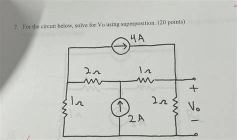 Solved For The Circuit Below Solve For Vo Using