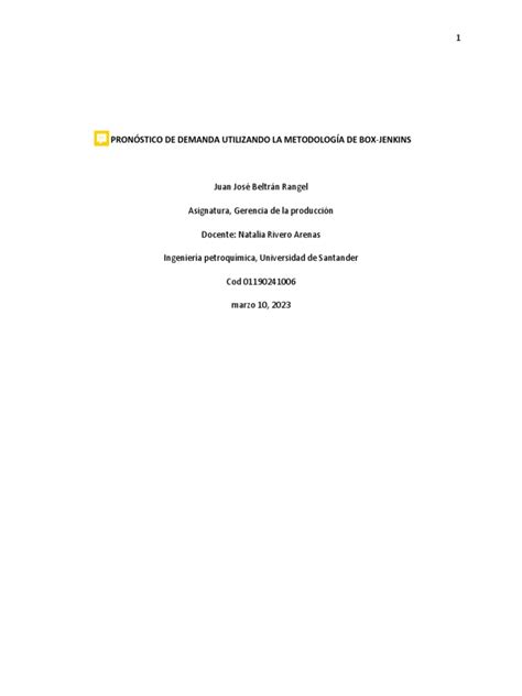 Metodologia Box Jenkins Pdf