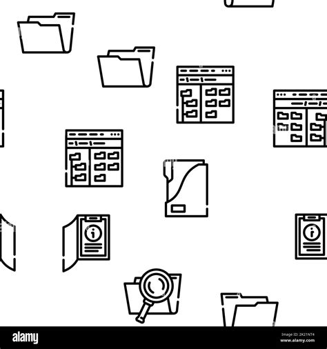 Folder Document Business File Vector Seamless Pattern Stock Vector