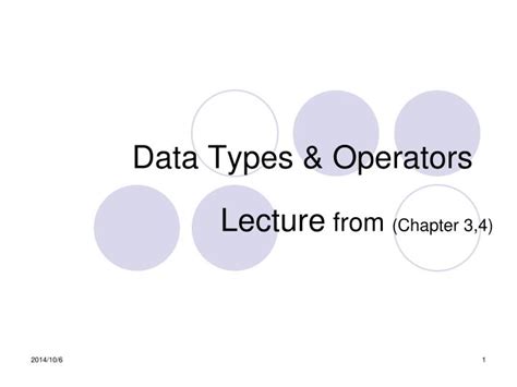 Ppt Data Types And Operators Powerpoint Presentation Free Download