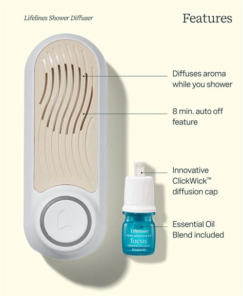 Lifelines Shower Diffuser Plus Essential Oil Blend Macys