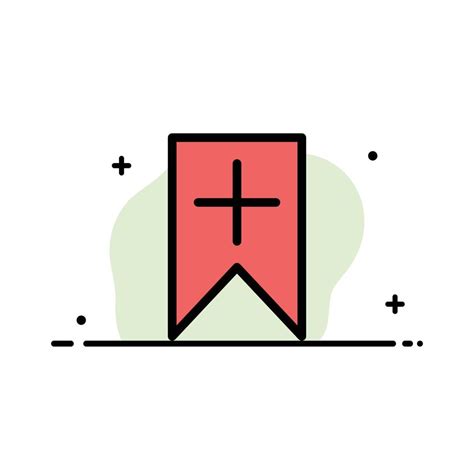 Tag Plus Interface User Business Flat Line Filled Icon Vector Banner