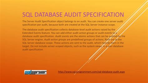 Ppt Sql Database Audit Powerpoint Presentation Free Download Id1429144