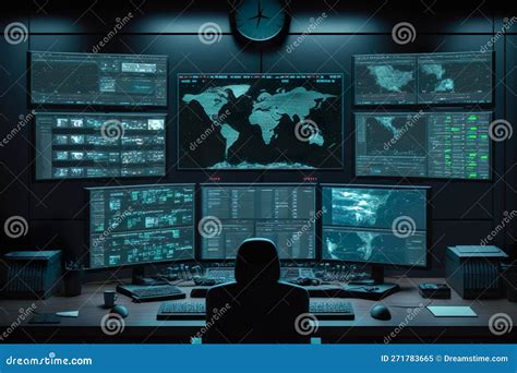 Network Operations Center White Royalty Free Stock Image 77466034