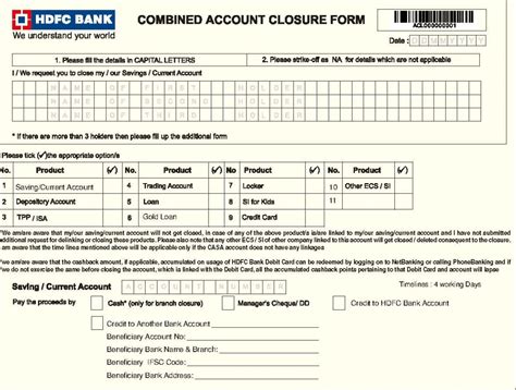 How To Close HDFC Bank Account Online HDFC Account Closure Form