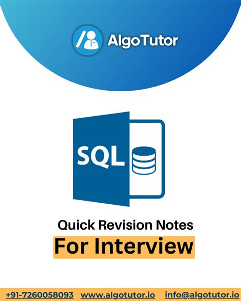 SQL Interview Notes N A 91 7260058093 Algotutor Info Algotutor Q 1