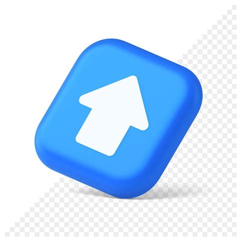 Premium Psd Arrow Up Button Directional Pointer Cyberspace Cursor 3d