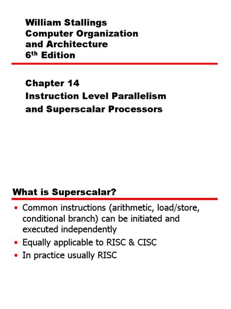 Ch 14 Instruction Level Parallelism And Superscalar Processors Pdf Instruction Set