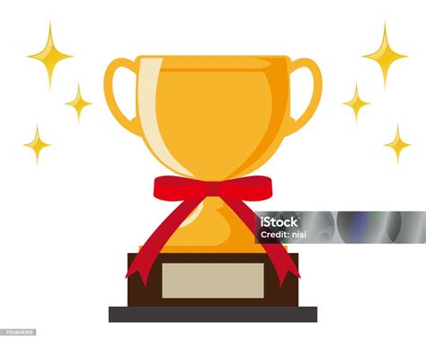 트로피 컵 수상 평면 스타일의 벡터 아이콘입니다 챔피언 골든 트로피 1위에 대한 스톡 벡터 아트 및 기타 이미지 1위 금 금속 금색 Istock