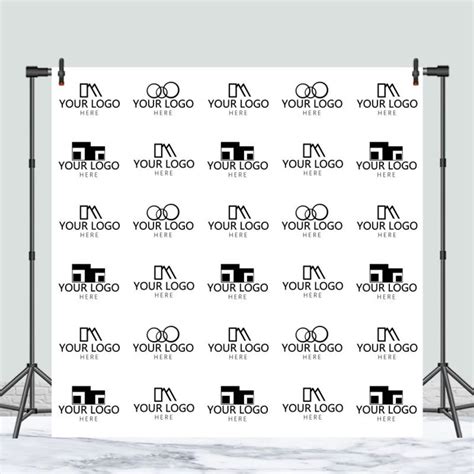 Step And Repeat Logo Backdrop Multiple Logo Repeated Photography Background Custom Color Vinyl