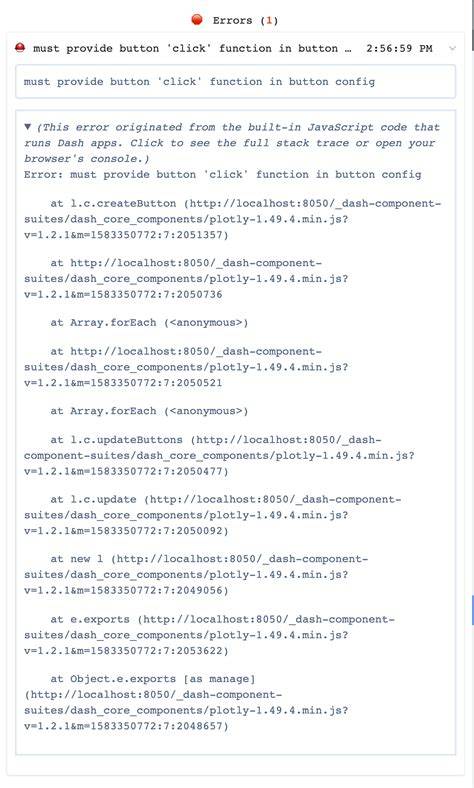 Click Function In Button Config Not Defined Dash Python Plotly