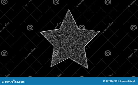 3d White Star On Black Background Object Consisting Of Flickering Particles Science Tutorial