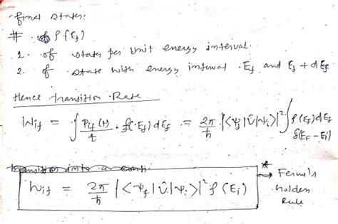 Derivation Of Fermi Golden Rule Wizedu