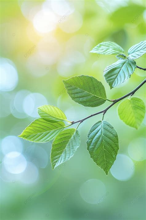 Bokeh 배경으로 작은 신선한 녹색 잎 지점 식물 언덕 햇빛 배경 화면 및 일러스트 무료 다운로드 Pngtree