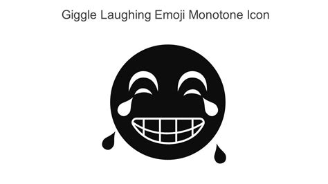 Giggle Laughing Emoji Monotone Icon In Powerpoint Pptx Png And Editable Eps Format PPT Sample