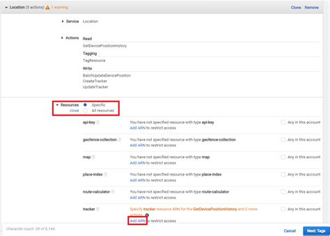 send device location data to amazon location service using beam
