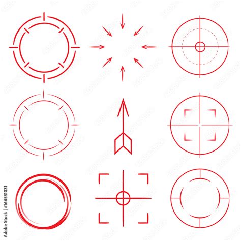 Crosshair Symbols Stock Vector Adobe Stock