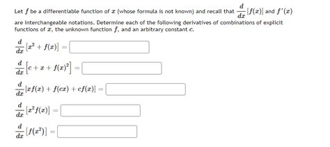 Solved Let F Be A Differentiable Function Of X Whose Chegg Com