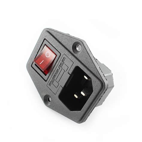 Hobbytronics Panel Mount IEC Connector With Switch And Fuse Holder