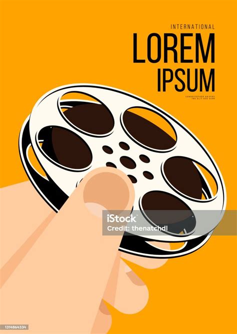 빈티지 필름 릴과 영화 및 영화 포스터 디자인 템플릿 배경 Film Festival에 대한 스톡 벡터 아트 및 기타 이미지