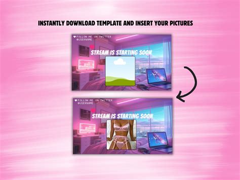 Stream Overlay For Camgirl For Chaturbate Camsoda Stream Overlay Package Onlyfans Graphic