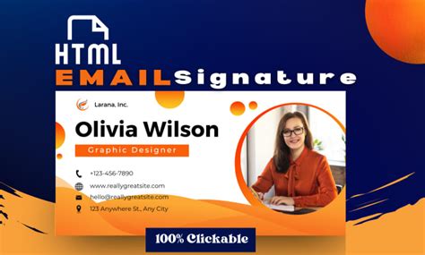 Design Professional Clickable Html Email Signature By Hsn Creative