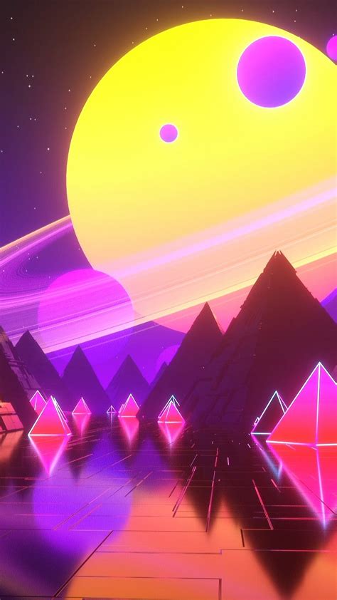 Synthwave Pyramids Backiee