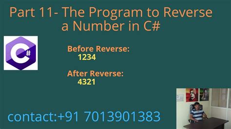 The Program To Reverse A Number In C Part 11 Youtube