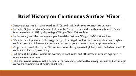 Planning And Deployment Of Csm At Moderate Depth Opencast Mines A Bla