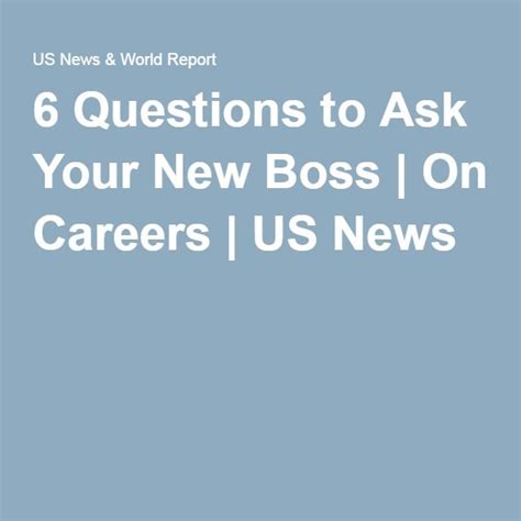 6 Questions To Ask Your New Boss Fun Questions To Ask Questions To