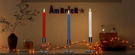 Afineth Patriotic Flameless Candles Red White And Blue