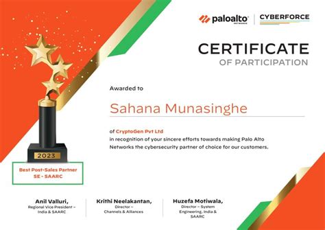 Sahana Munasinghe On Linkedin Paloaltonetworks Cybersecurity Partnerse Cryptogen 11 Comments