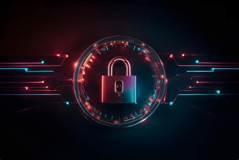Premium Ai Image Lock With Circuit Pattern Concept Of Data Security