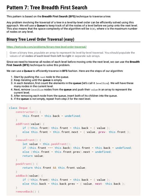 Pattern 07 Tree Breadth First Search Markor Pdf Queue Abstract