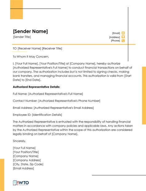 Sample Authorization Letters To Act On Behalf Of A Company