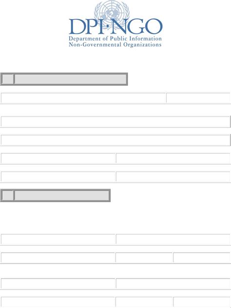 Application Form For Non Governmental Organization Edit Fill Sign