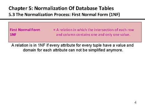 Chapter 5 Normalization Of Database Tables Part Ii