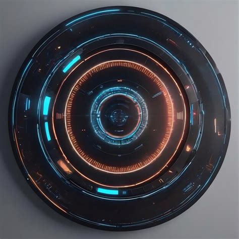 Premium Photo Hitech Futuristic Hud Display Circle Elements