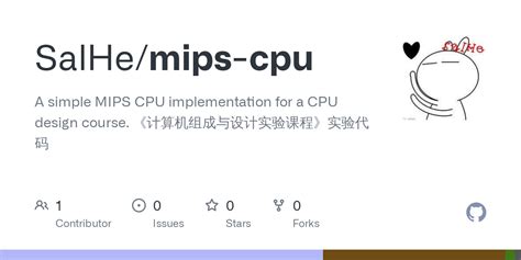 GitHub SalHe Mips Cpu A Simple MIPS CPU Implemention For A CPU Design Course