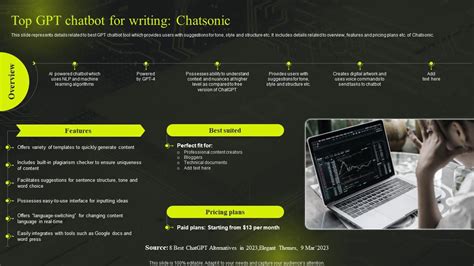 Top GPT Chatbot For Writing Chatsonic Comprehensive Guide On GPT Chatbot ChatGPT SS PPT Presentation
